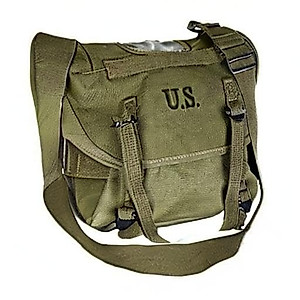 YBRR M1961 M1956 Butt Pack Bag Pouch US Vietnam Era Canvas Combat Field Gear with Straps Green