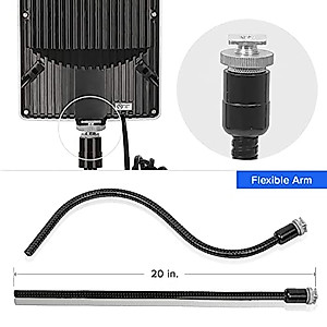 LimoStudio [2 Pack] LED Light Panel with Gooseneck Extension Adapter, Mini Table Top Light Stand, and Mounting Clamp, Photo Video Lighting Kit, Photo Studio, AGG2205