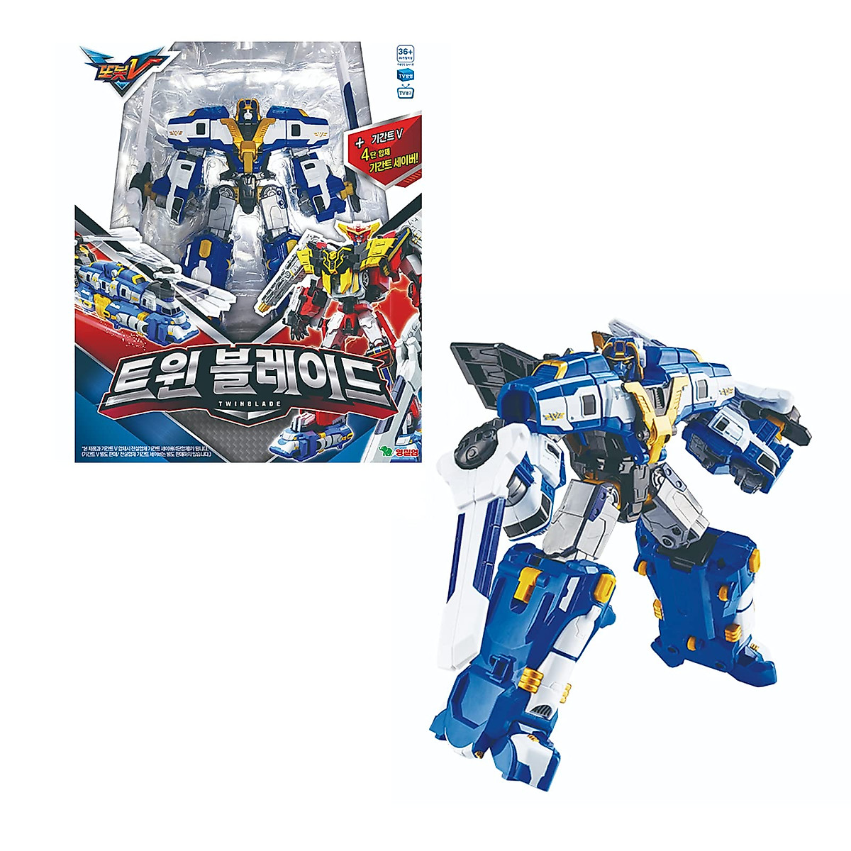 Tobot V Twin Blade Transforming Robot to Car Transformation Action Figure