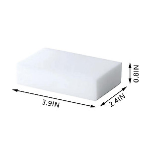 yuai 100 Pack Extra Thick Magic Cleaning Sponges - Reusable Eraser Sponge for All Surfaces - Kitchen-Bathroom-Furniture-Leather-Car-Steel - Just Add Water - Melamine - Universal Cleaner