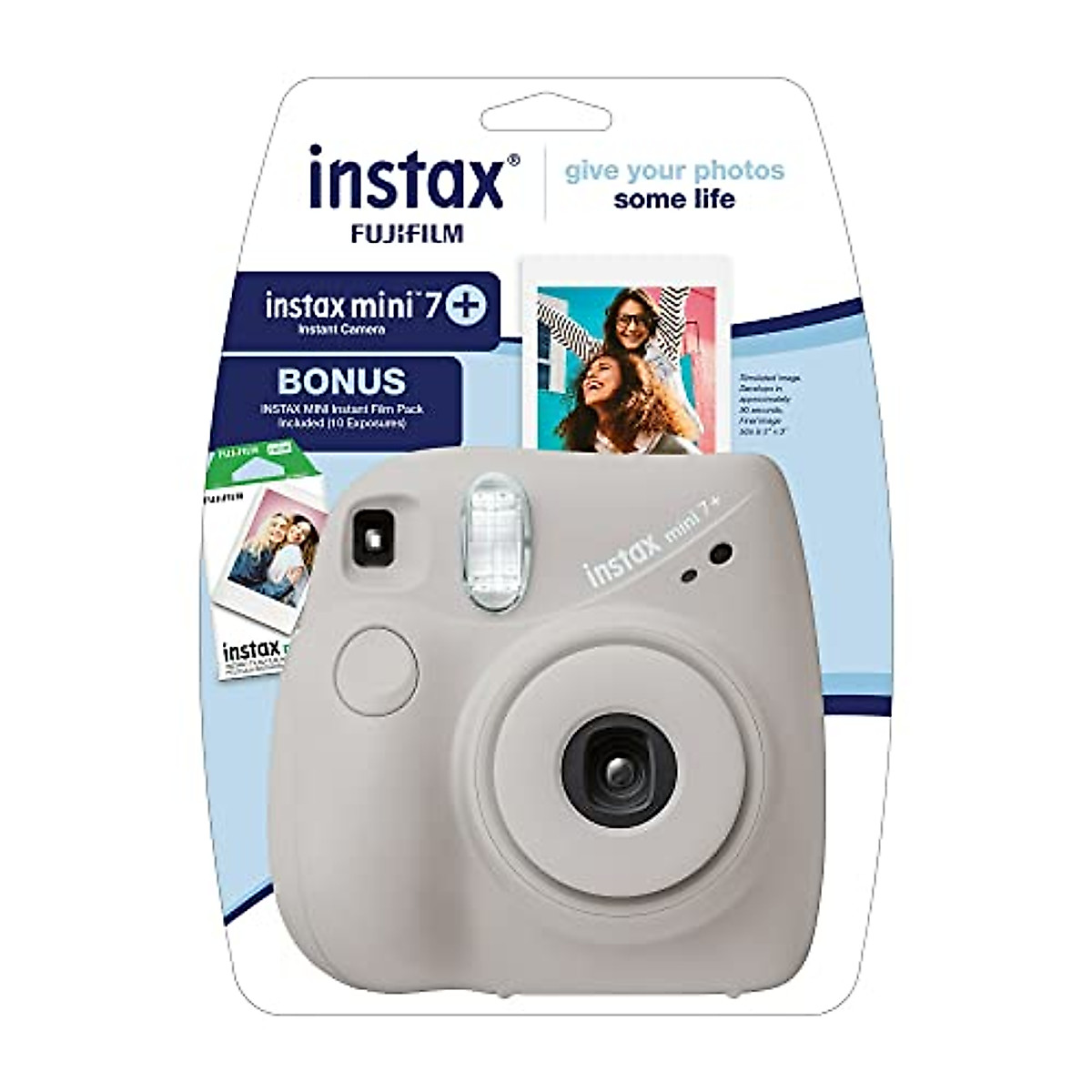FujiFilm Instax Mini 7+ Gray Bundle (10 Film Pack)