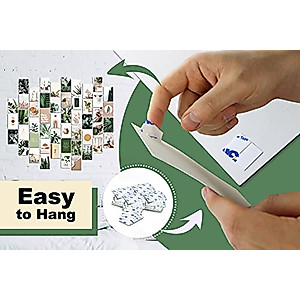 KOLL DECOR Green Picture Collage Kit for wall Aesthetic - 50 Set 4''x6'' Prints Boho Collage Kit Plant Room Decoration Green Wall Collage Kit for Teen Girls