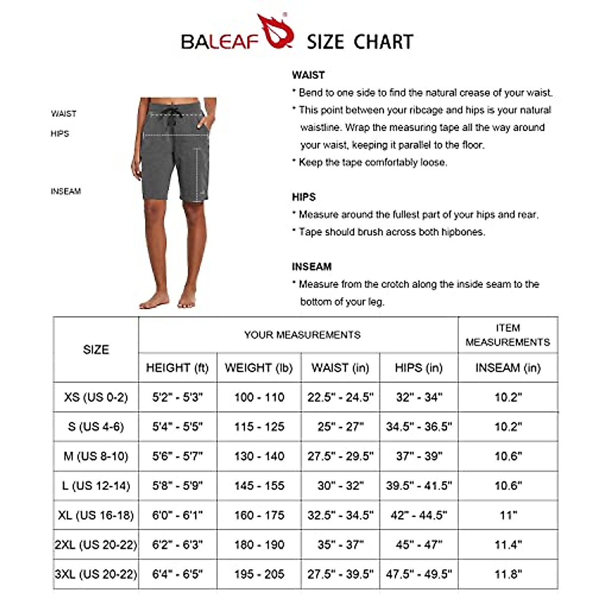 BALEAF Womens Exercise,Basketball,Fitness,Jogging,Walking,Running,Workout,Gym,Yoga Sweat Shorts Long Cotton Bermuda Summer Casual Drawstring Shorts with Pockets, Medium, Black
