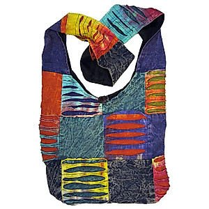 Original Collections Bohemian Crossbody Shoulder Razor Cut Purse Sling Shoulder Hippie Handbag Large