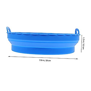 HEMOTON Air Cooker Silicone Pan Baking Sheets for Oven Nonstick Silicone Baking Pan Silicone Baking Mat Inner Pot for Air Reusable Steamer Air Fryer Basket Air Fryer Pads Air Fryer Mats