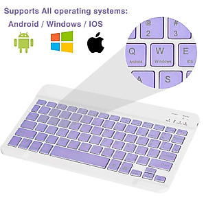 UX030 Lightweight Keyboard and Mouse with Background RGB Light, Multi Device Slim Rechargeable Keyboard Bluetooth 5.1 and 2.4GHz Stable Connection Keyboard Compatible with Dell G15 5511 Gaming Laptop