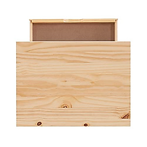 Linon Home Decor Products Corinne Six Drawer Wide, Natural Rolling Cart