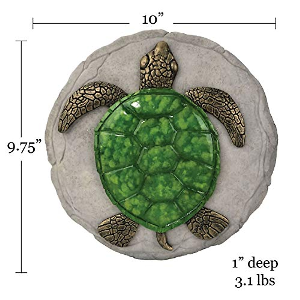 Spoontiques -Garden Décor - Turtle Stepping Stone - Decorative Stone for Garden