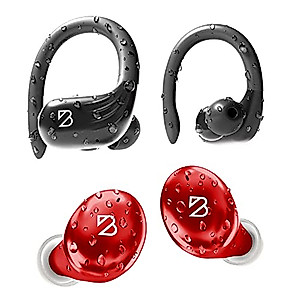 Back Bay Tempo 30 and Runner 60 Wireless Sport Bluetooth Earbuds for Running, Waterproof Headphones with Long Battery Life, Ear Hooks, and Deep Bass