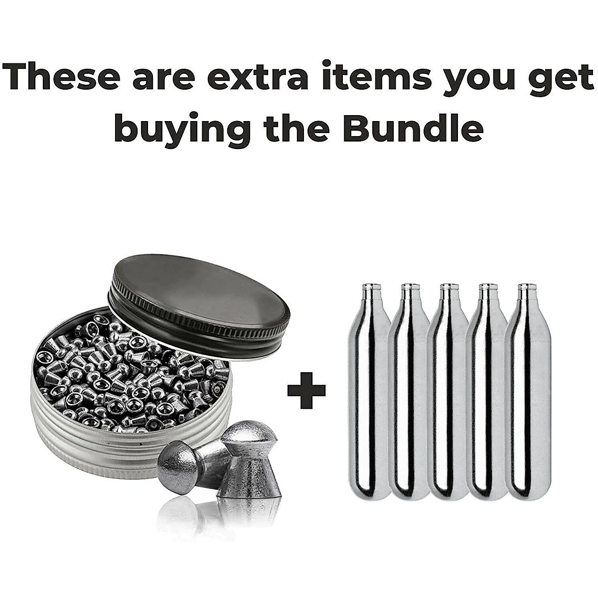 Umarex Colt Government 1911 A1 CO2 Semi Auto Air Pistol Pellets Airgun with 5X 12gr CO2 Tanks and Wearable4U Pack of 500 .177 Lead Pellets Bundle (Black)