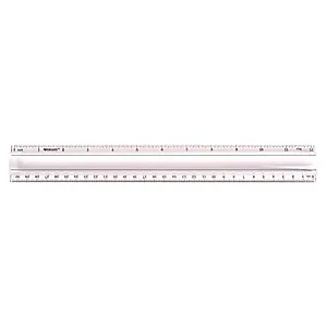 Westcott 12-Inch Data Processing Magnifying Ruler, Clear