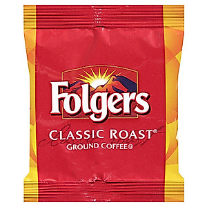 Folgers Classic Roast Medium Roast Ground Coffee, 42- 1.5 Ounce Fraction Packets, Frac Packs