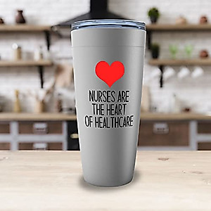 Nurse Stainless Edition Viking Tumbler 20oz - Nurses are the heart - Labor Clinical Certified Nursing Assistant Surgical Emergency Oncology Practitioner