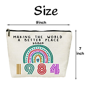 SIUNY 40th Birthday Gifts for Women, 40 Year Old Birthday Gifts Cosmetic Bags, Funny 40th Birthday Gift for Her Makeup Bag, Gift for 40th Birthday Party