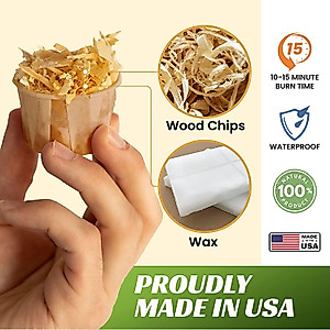 Superior Trading Co. Oak Mini Fire Stick w/Fire Starter Pods for BBQ Grill, Pizza Oven, Wood Stove — USDA Certified Kiln Dried Wood 6" Pieces in Carton Box, BBQ Accessories, 30 Lbs