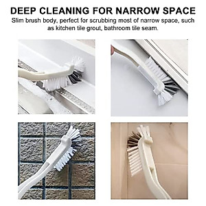 SetSail Dish Brush Set of 4 with Bottle Brush, Dish Scrub Brush with Long Handle Deep Cleaning Handle Brush with Scraper Tip for Kitchen Sink Dishes Bottle Cup Pot and Pans Tile Lines, Blue