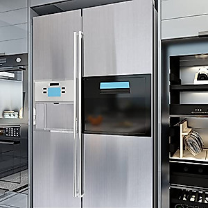 VEELIKE 15.7''x236'' Stainless Steel Contact Paper for Appliances Heat Resistant Self Adhesive Wallpaper Peel and Stick for Dishwasher Refrigerator Washing Machine Oven door Countertop Metal Furniture