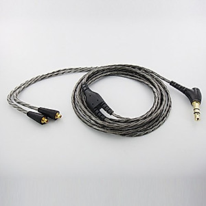 TENNMAK MMCX Detachable Cable for TENNMAK PRO Piano Trio & Other MMCX Earphones- Transparent Black (no mic)