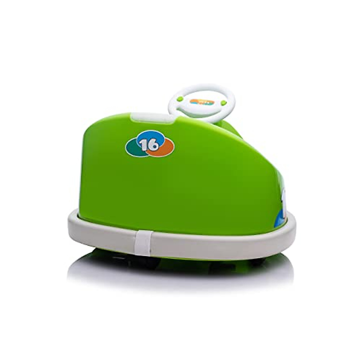 Best Ride On Cars 6 Volt Bumperz Kids Electric Battery Powered Ride On Bumper Car Vehicle with Power Indicator, Anti Collision Bar, and Music, Green