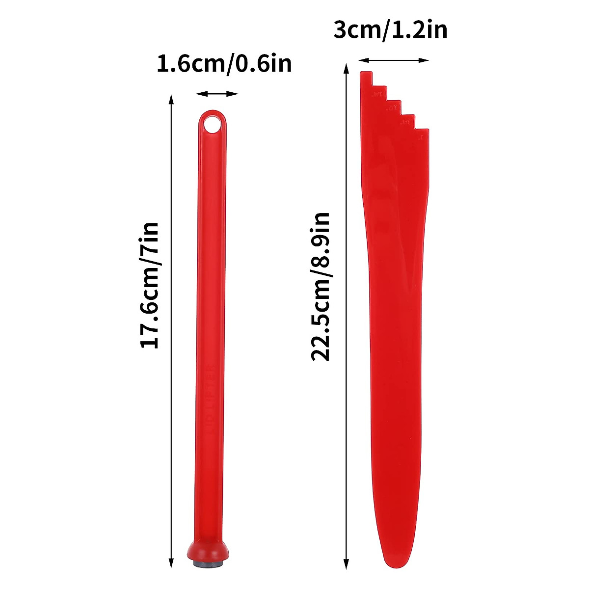 ASTER 4 Pieces Canning Kit-2 Pieces Canning Magnetic Lid Lifter Canning Lid Lifter (7 Inch) 2 Pieces Canning Bubble Popper Remover Canning Lid Magnet Tools(Red)
