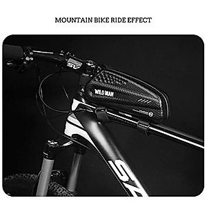 WILD MAN Waterproof Hard Shell Front Frame Bike Bag Large Capacity for Cycling Accessories Storage Suit for Road Mountain Cycling
