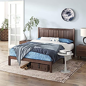ZINUS Adrian Wood Rustic Style Platform Bed with Headboard, No Box Spring Needed, Wood Slat Support, King