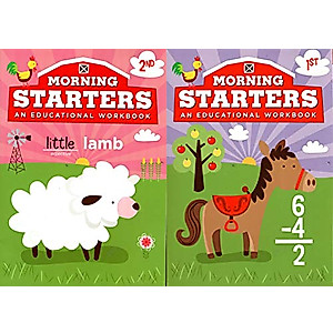 First Grade & Second Grade - Morning Starters Educational Workbooks - Set of 2 Books - v11