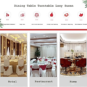 Glass Lazy Susan for Dinner Table, High Load Capacity Round Dining Table Turntable For Large Serving Plate, for Hotel Kitchen Tabletop Transparent Rotating Tray ( Color : Clear , Size : 110cm (43inch)