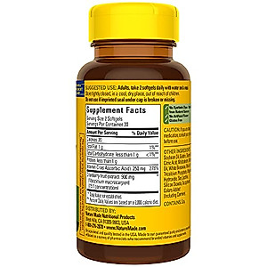 Nature Made Cranberry with Vitamin C, Dietary Supplement for Immune and Antioxidant Support, 60 Softgels, 30 Day Supply