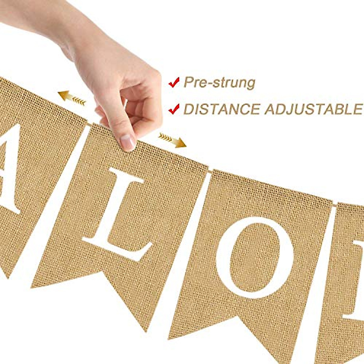 Jute Burlap Aloha Baby Banner with Pineapple Summer Baby Shower Nursery Decoration