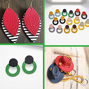 HGUAN Double Sided Faux Leather Sheets 7.9"X26.5",Used to Make Leather Earrings, Hair Bows, Sewing and Different DIY Projects (Red)