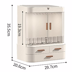 TKFDC Shelf Desktop Handheld Cosmetic Organizer Drawer Dustproof Shelf Desktop Skin Care Organizer Lipstick Storage