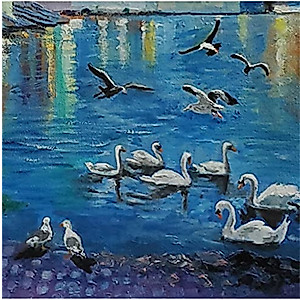 SOLD The River In Prague, Charles Bridge by Internationally Renowned Painter Yary Dluhos