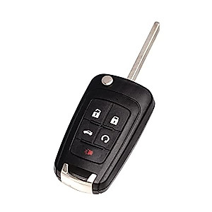 Flip Key Fob Replacement Fits for Chevy Equinox Camaro 2010 2011 2012 2013 2014 2015 2016 2017 2018 2019 Cruze Malibu Impala Sonic GMC Terrain Buick Lacrosse Regal Verano Encore Keyless Entry Remote