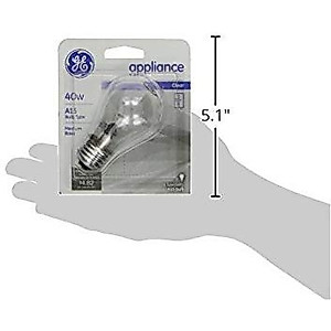 GE 15206, 40-Watt, Appliance, Medium Base, A15 Bulb Shape, 3-pk, 120-Volt, 1 Count (Pack of 3), Clear