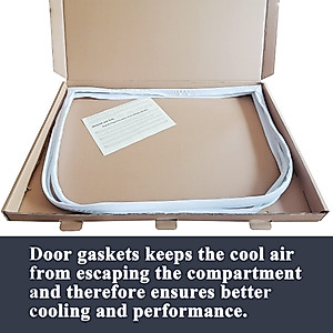 White Freezer Door Seal Gasket 5304507199 Replacement Part AP6037262 Compatible with Frigidaire Refrigerator, Replaces 5304507208, 216522312, 216522362, 216522313, 4454918, PS11770643, 65.8” by 31.5”