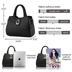 Pahajim Womens Handbag Tote Leather Purses Shoulder bags Satchel Bags Tote Bags Tote Purses for Women(Dark pink)