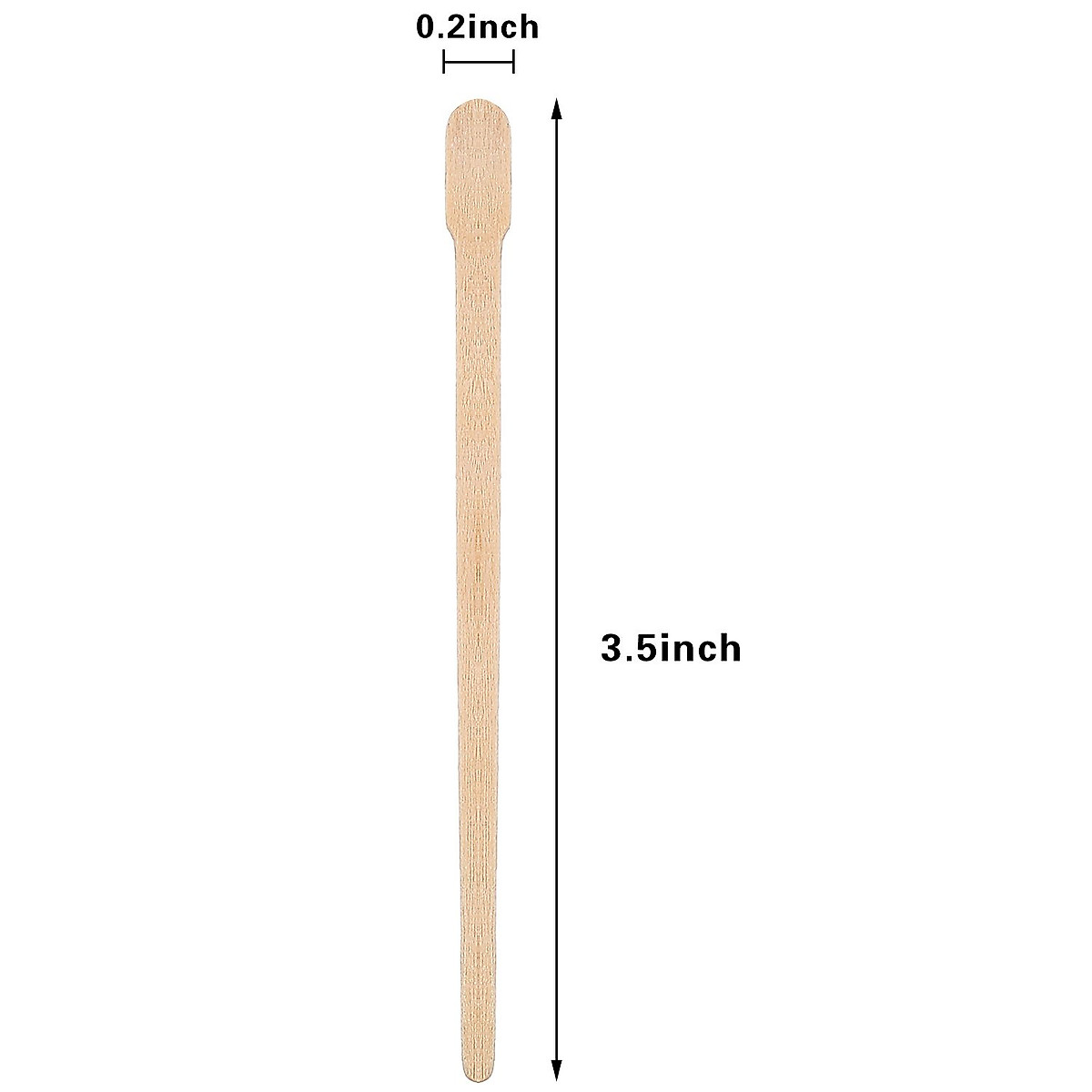 Bememo 500 Pieces Wax Sticks for Hair Removal, Small Wax Spatulas Applicator Wood Craft Sticks for Eyebrow, Lip, Nose Waxing