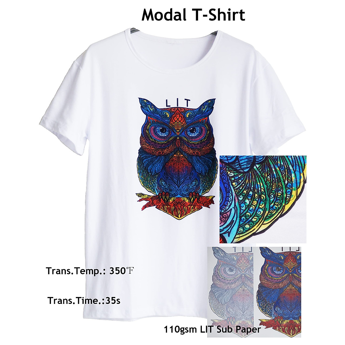 LIT Sublimation Paper 8.5x11 Inch, 150 Sheets 110gsm Heat Press Transfer Paper - For Epson Sawgrass Ricoh HP Inkjet Sublimation Printers With Sublimation Ink For Blank Sheets Mugs Tumblers T-shirts