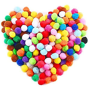 Caydo 240 Pieces 1 Inch Assorted Pom Poms, Pompoms for Hobby Supplies and DIY Creative Crafts Decorations