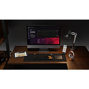 KEYMECHER PBT Custom Keycaps Compatible with Cherry MX, Kailh, Getern Switches and Clones, Cherry Profile, Doubleshot 188-Keycap Set for Mechanical Gaming Keyboard, Cyan Night