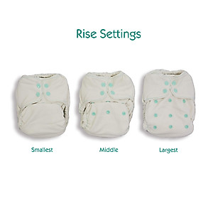 Thirsties Snap Natural One Size Fitted, Moss Diapers
