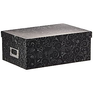 Pioneer Photo Albums B-1BW/CHLKF Chalkboard Floral Design Photo Storage Box