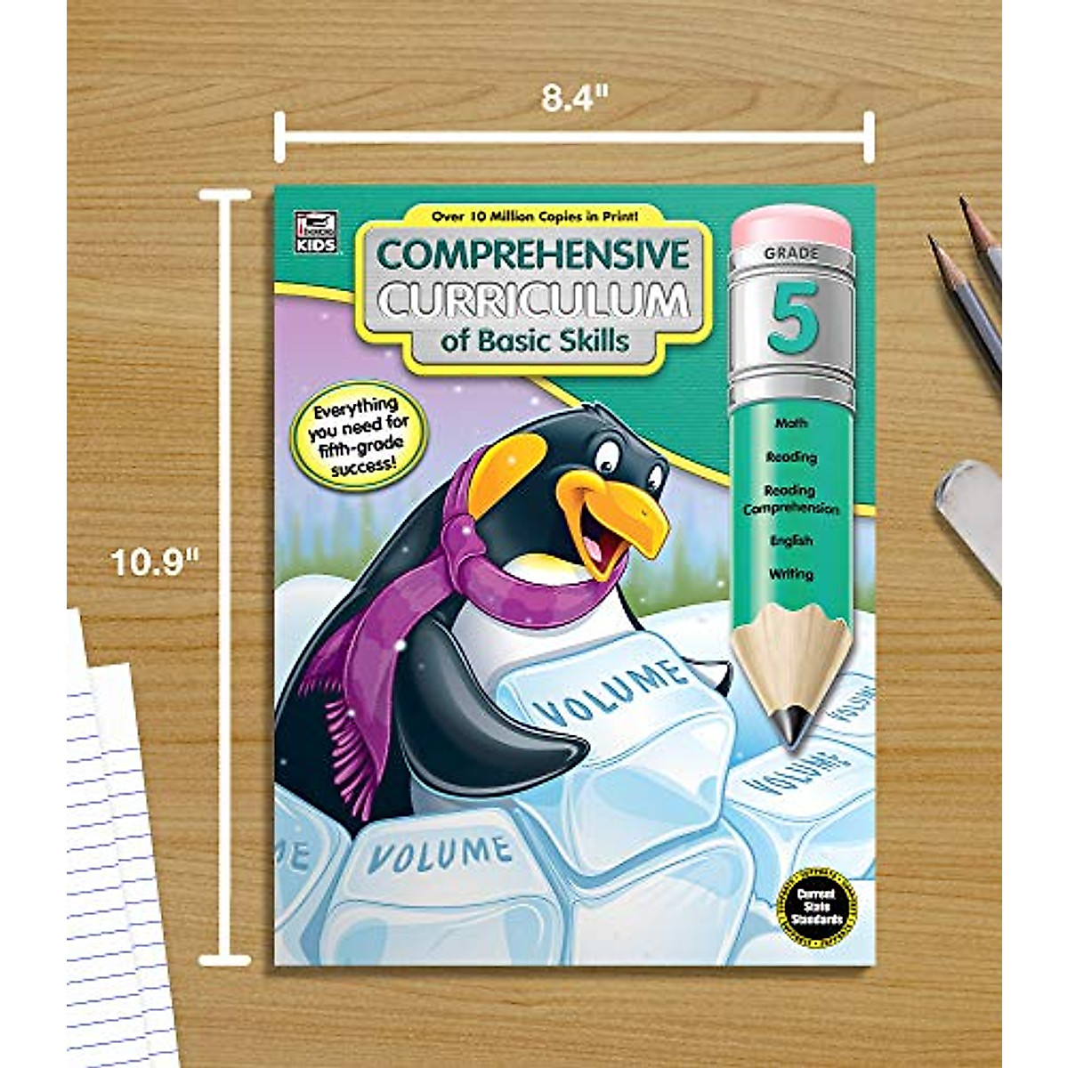 Carson Dellosa Comprehensive Curriculum of Basic Skills 5th Grade Workbooks All Subjects for Ages 10-11, Math, Reading Comprehension, Writing, Grammar, Geometry and More, Grade 5 Workbooks (544 pgs)