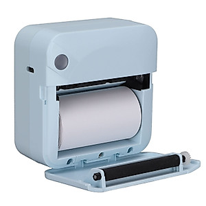 Wisoqu Mini Printer Pocket Mini Printer,200DPI Resolution Thermal Printing Ergonomic Printer,Wireless Mobile Photo Mini Printer Compatible with Android and iOS(Blue)