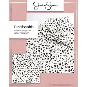 Jessica Simpson Baby Girls' Romper - Overall Jumpsuit with Hat or Headband - Long Sleeve Bodysuit for Newborns/Infants, 0-24M, Size 3-6 Months, Leopard