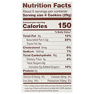 Simple Mills Almond Flour Crunchy Cookies, Toasted Pecan - Gluten Free, Vegan, Healthy Snacks, Made with Organic Coconut Oil, 5.5 Ounce (Pack of 1)