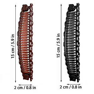 Youme Banana Hair Clips Banana Clips Hair for Women Vintage Large Bananas Hair Clip for Thick Fine Hair Banana Combs Barrettes