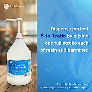 ProMarine Supplies 521 Epoxy Pumps Set | Compatible with 521 Marine Grade Epoxy Kit | With Large and Small Dispenser for Quart and Gallon | Pre-Calibrated and Easy to Use for Graduated Mixing Cups