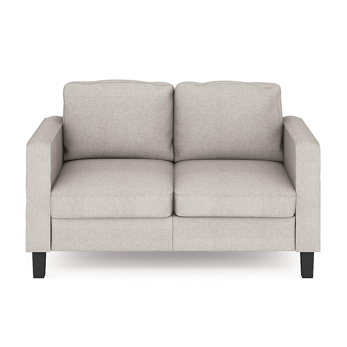 Furinno Bayonne Modern Upholstered Loveseat/Sofa Couch for Living Room, Fog